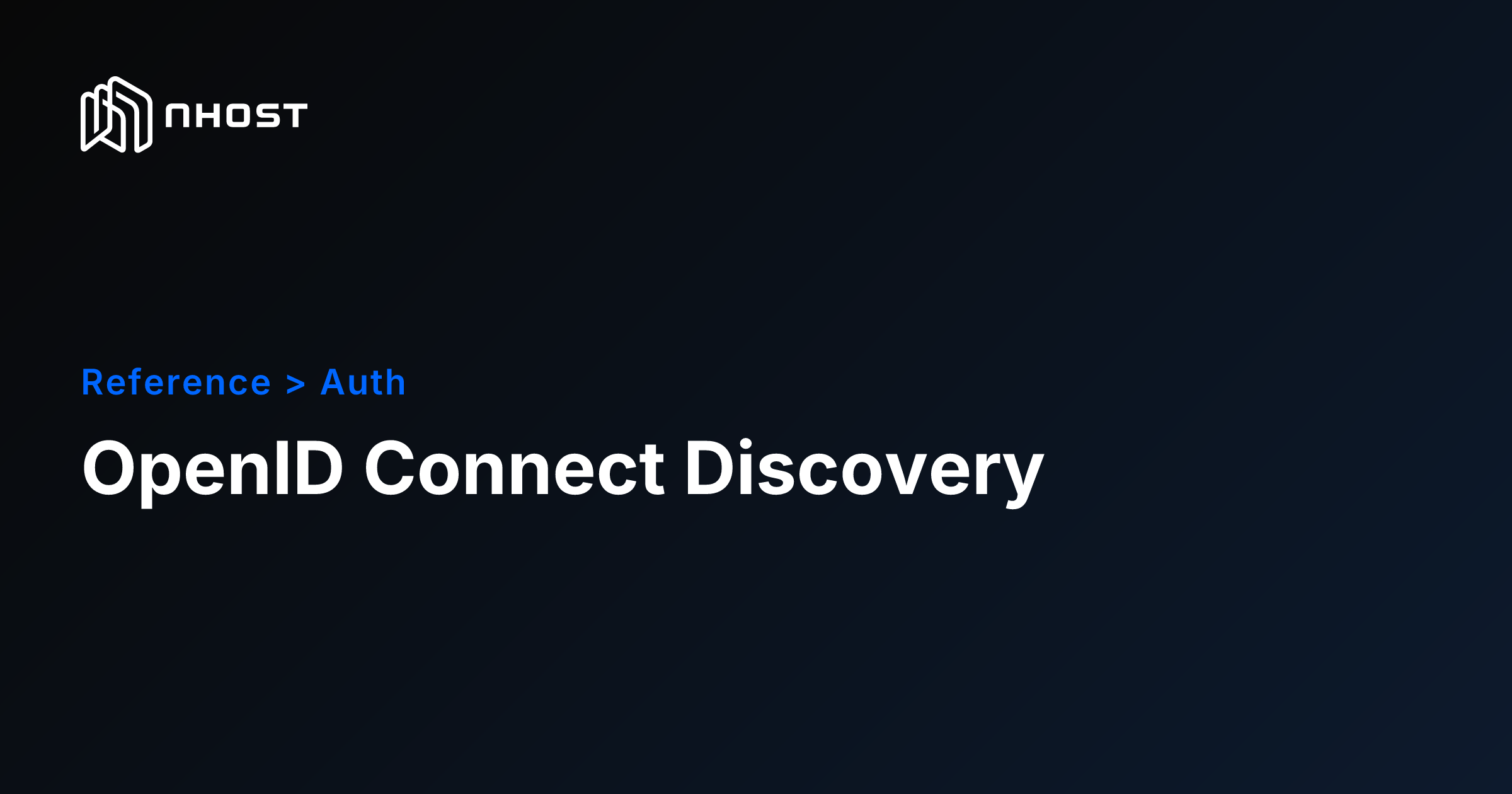 OpenID Connect Discovery | Nhost Documentation